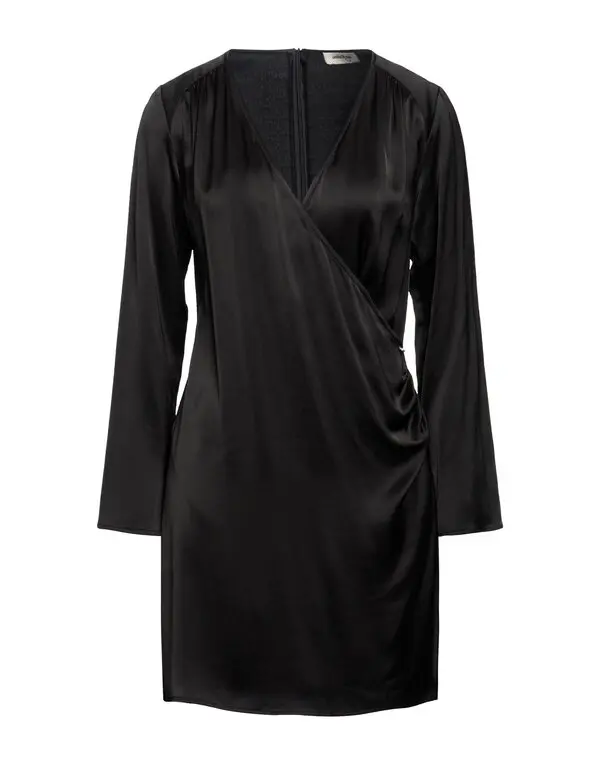 OTTOD'AME Satin Wrap-effect Mini Dress
