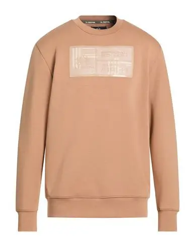 LA MARTINA Cotton Blend Sweatshirt With Embossed Logo - Camel