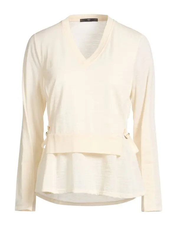 High T-shirt Wool - White