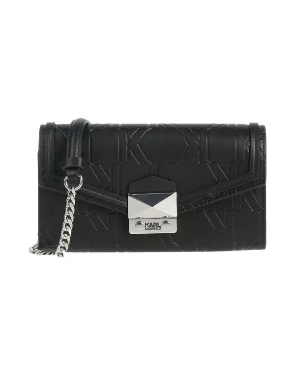 Karl Lagerfeld Embossed Leather Crossbody Bag