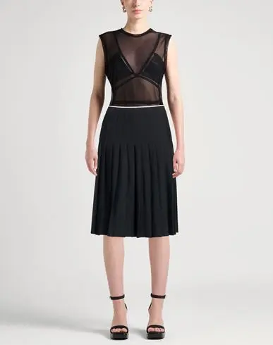 Thom Browne Midi Skirt In Virgin Wool And Silk