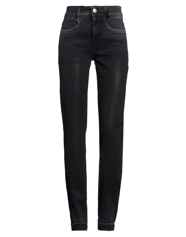 High Skinny Jeans With Designer Plaque