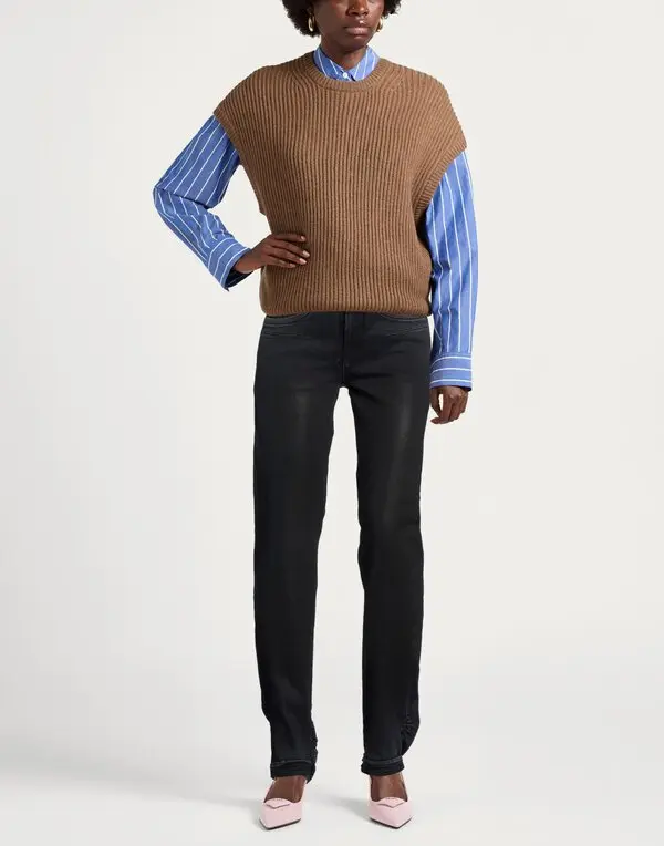 High Skinny Jeans With Designer Plaque