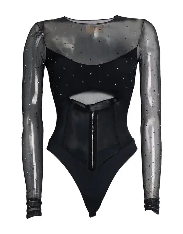 ANIYE BY Embellished Tulle Bodysuit