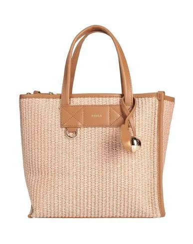 Furla Shopper Bag In Raffia And Leather