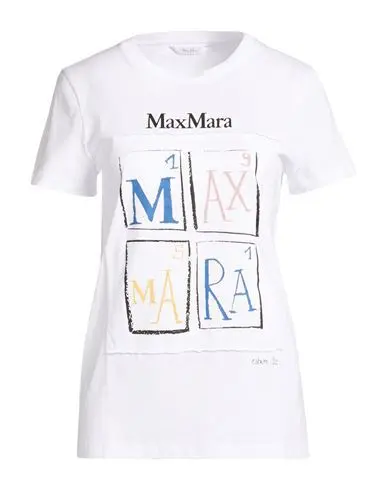 Max Mara Cotton T-shirt With Graphic Print - White