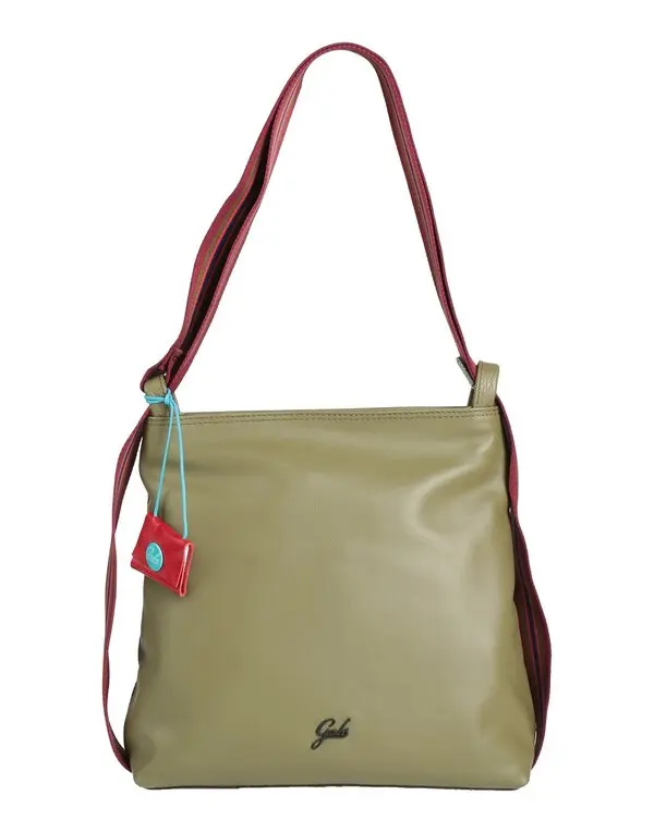 GABS Calfskin Shoulder Bag With Detachable Application