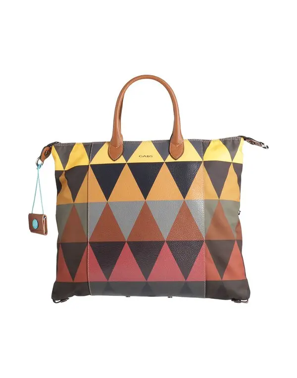 GABS Maxi Tote Bag In Geometric-print Calfskin