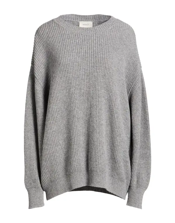 VICOLO Ribbed Crewneck Sweater In Wool, Cashmere Blend
