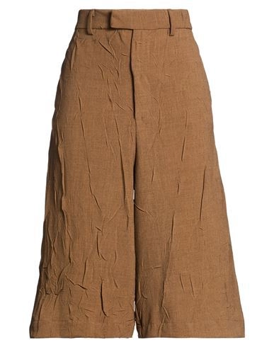 TENSIONE IN Charcoal Polyester Blend Culottes - Brown