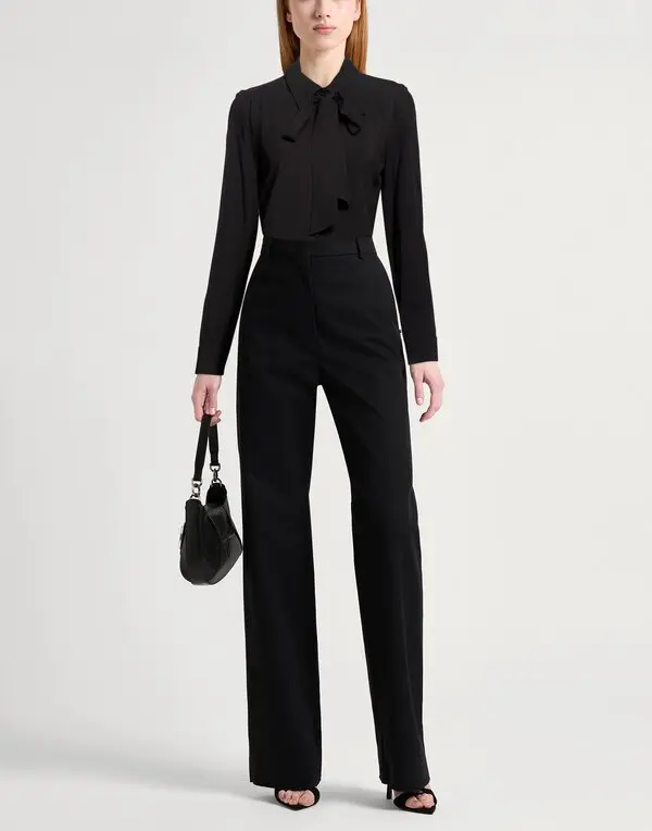 SILVIAN HEACH Viscose Shirt With Bow Detail - Black