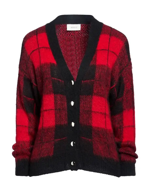 VICOLO Checked Cardigan