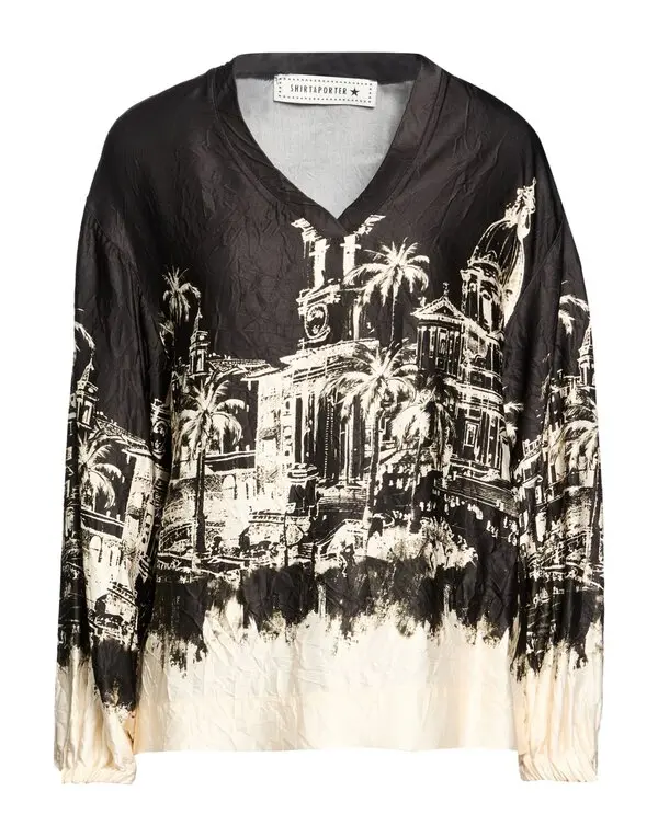 SHIRTAPORTER Viscose V-neck Long Sleeve Top
