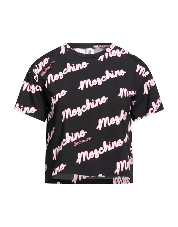 Moschino Cotton And Elastane Logo Print T-shirt