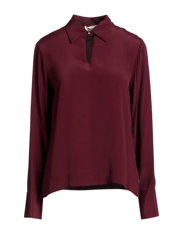 OTTOD'AME Acetate And Silk Long Sleeve Shirt - Burgundy