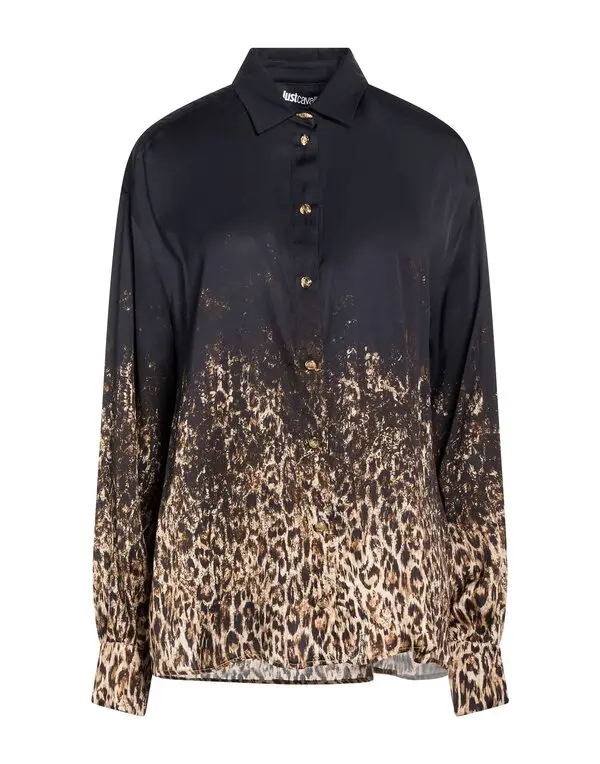 Just Cavalli Leopard Print Satin Shirt