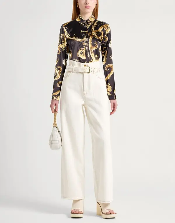 Versace Printed Satin Button-up Shirt