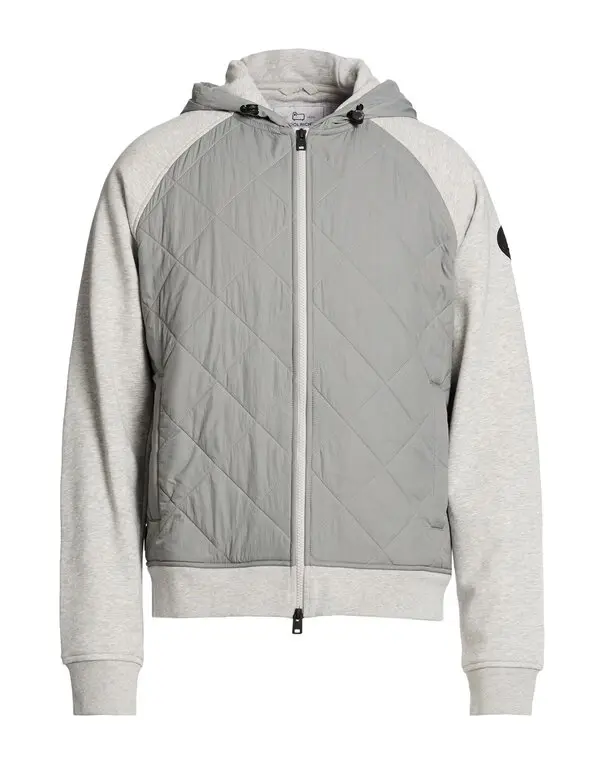 Woolrich Cotton And Polyester Blend Jacket With Hood - Grey