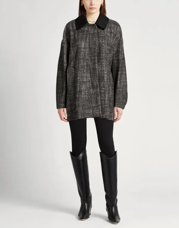 ALYSI Single-breasted Wool And Polyamide Coat