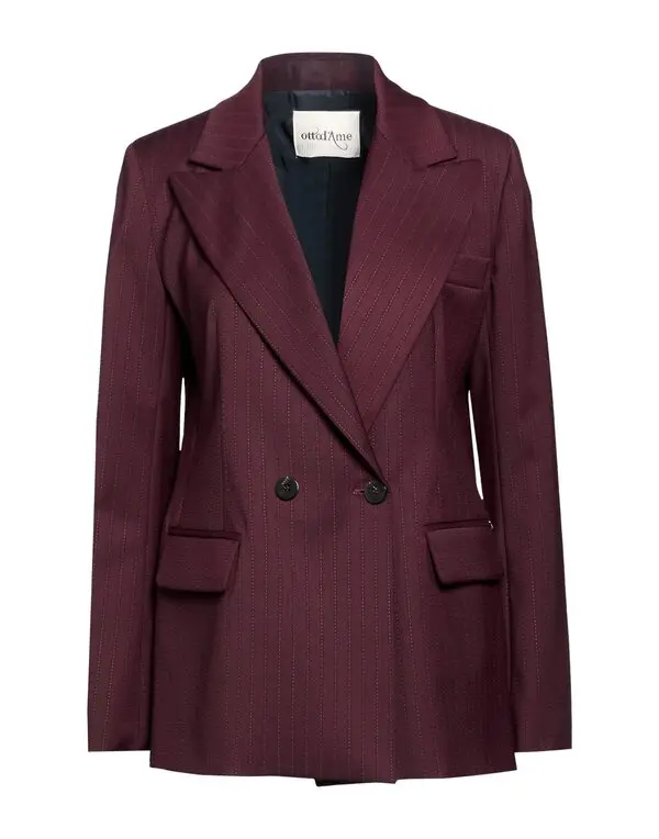 OTTOD'AME Double-breasted Pinstriped Blazer