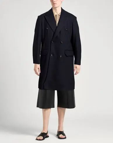 PAOLO PECORA Double-breasted Wool Blend Coat
