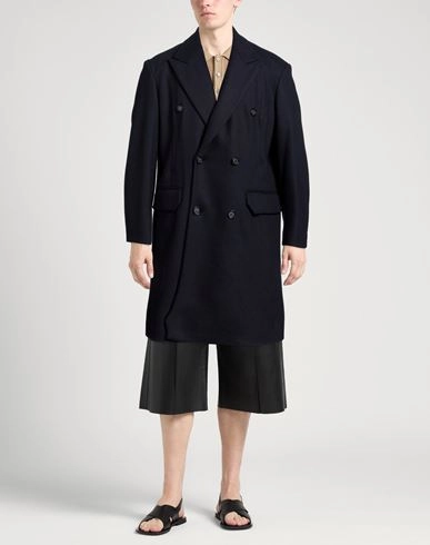 PAOLO PECORA Double-breasted Wool Blend Coat