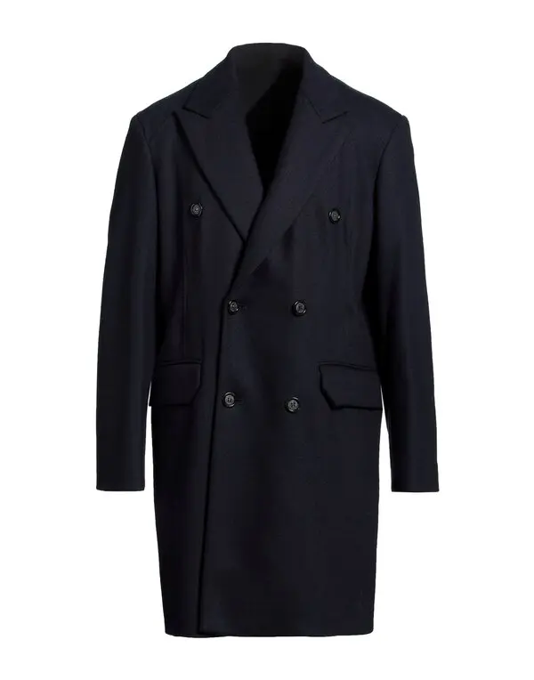 PAOLO PECORA Double-breasted Wool Blend Coat
