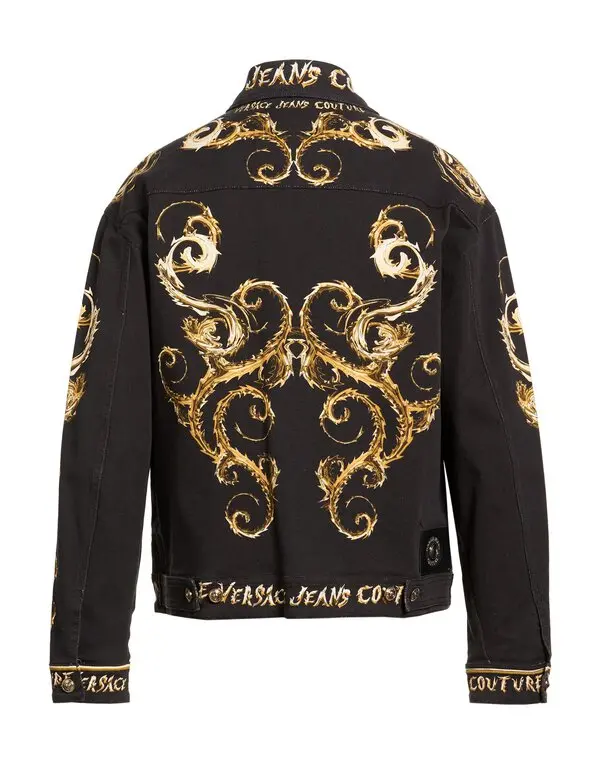 Versace Denim Jacket With Signature Print