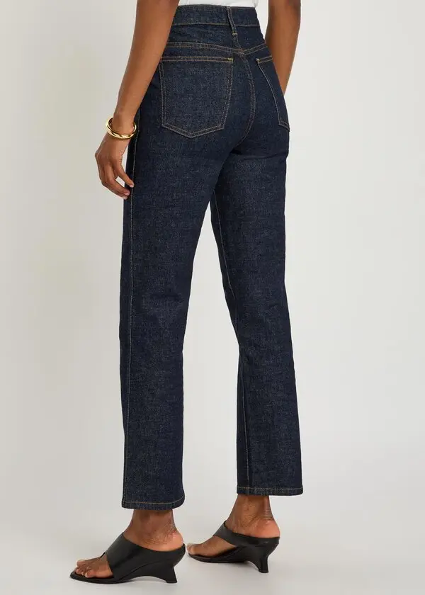 Khaite Abigail Slim Straight-leg Jeans In Benson Wash