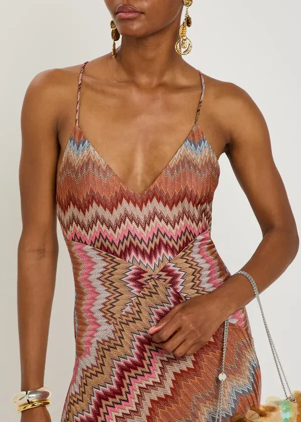 Missoni Chevron Fine-knit Maxi Dress