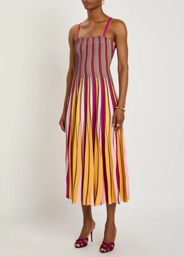 Simkhai Soleil Striped Knit Midi Dress - Multicoloured