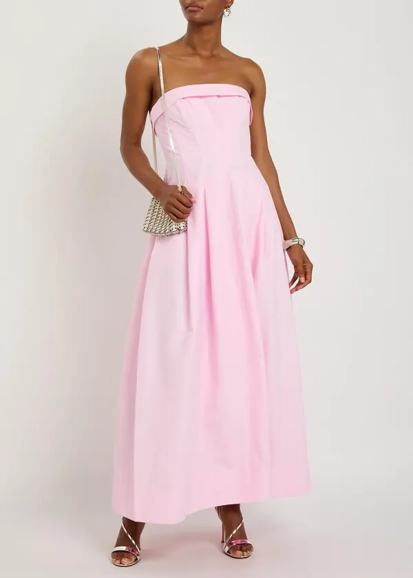 Simkhai Strapless Cotton-blend Maxi Dress