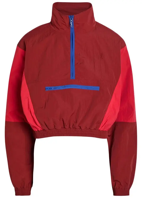 Saint Laurent Color-blocked Cropped Jacket