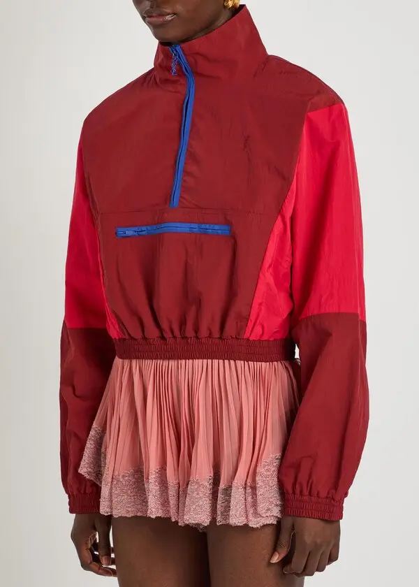 Saint Laurent Color-blocked Cropped Jacket