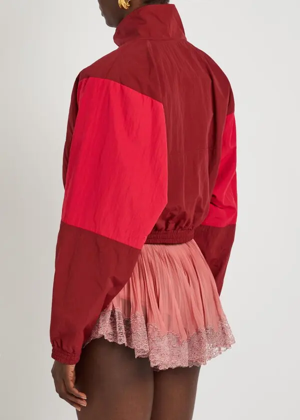 Saint Laurent Color-blocked Cropped Jacket