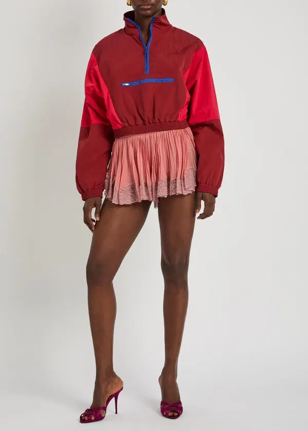 Saint Laurent Color-blocked Cropped Jacket