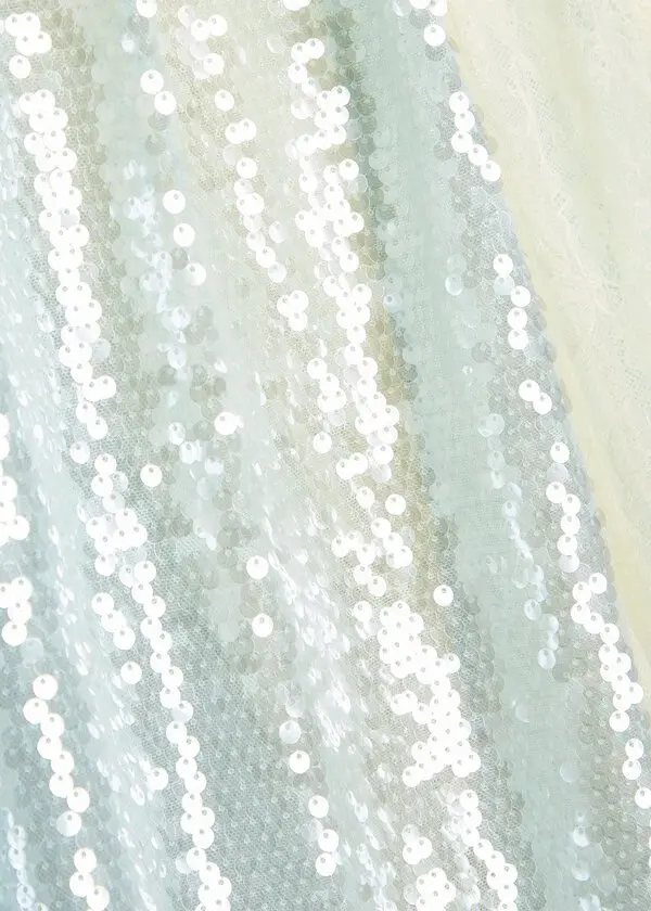 ROBERTA EINER Sequin-embellished Stretch-mesh Maxi Dress