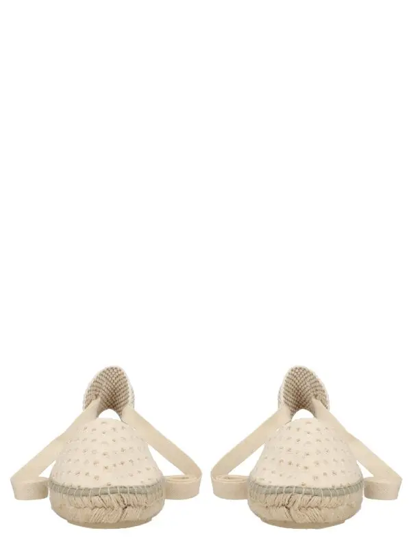 Manebí Valenciana Espadrilles With Tie Fastening - Ivory
