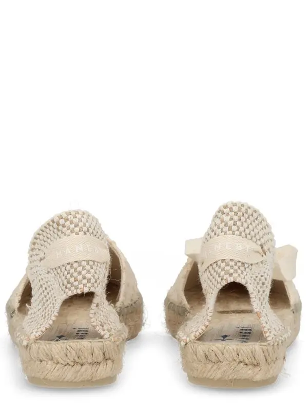 Manebí Valenciana Espadrilles With Tie Fastening - Ivory