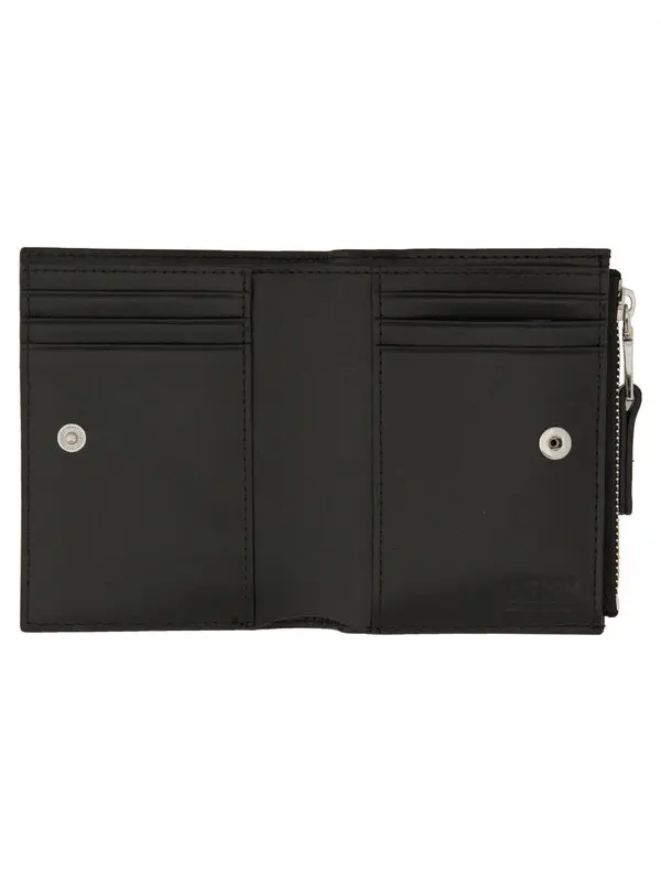 DIESEL® Leather Wallet With Logo Detail