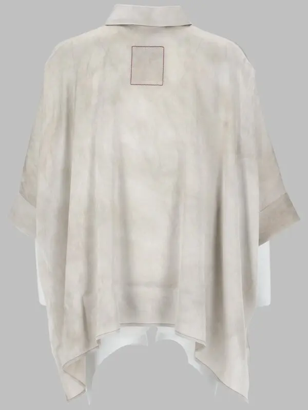 UMA WANG Cropped Silk Blend Shirt