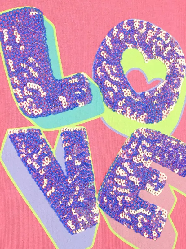 BILLIEBLUSH Sequined 'love' T-shirt
