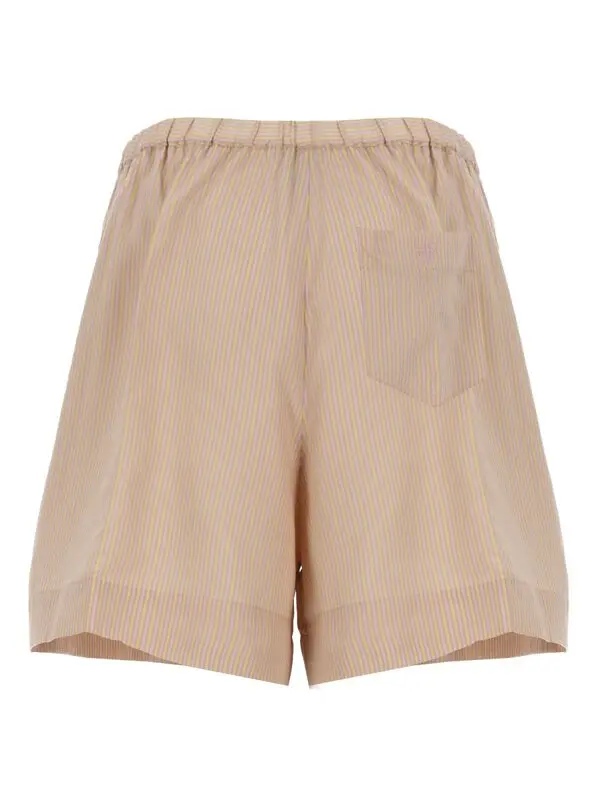 PATOU Silk Blend Striped Shorts
