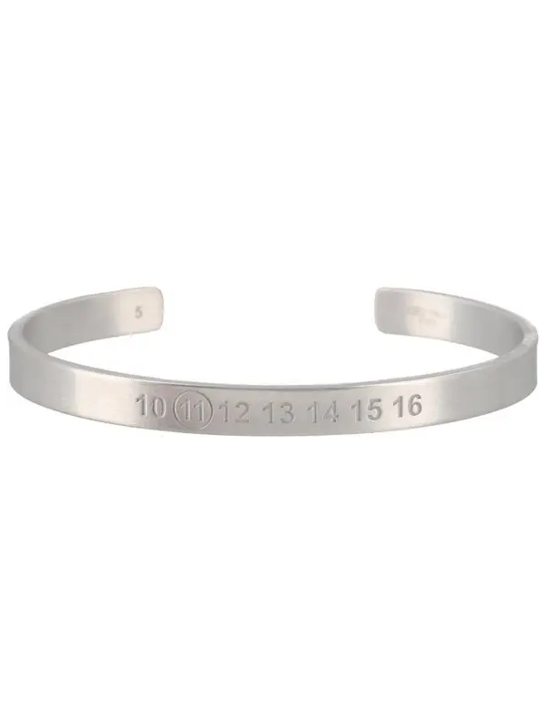 MAISON MARGIELA Number Reference Cuff Bracelet - Silver