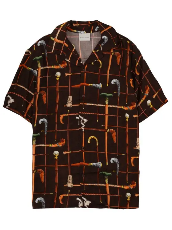 Drole De Monsieur Printed Viscose Shirt