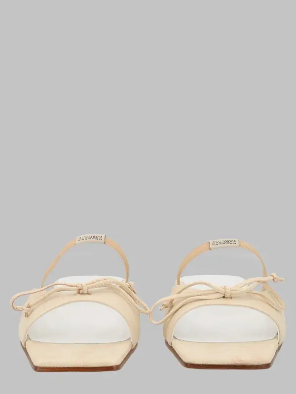 MAISON MARGIELA Slingback Sandals With Bow Detailing - Beige