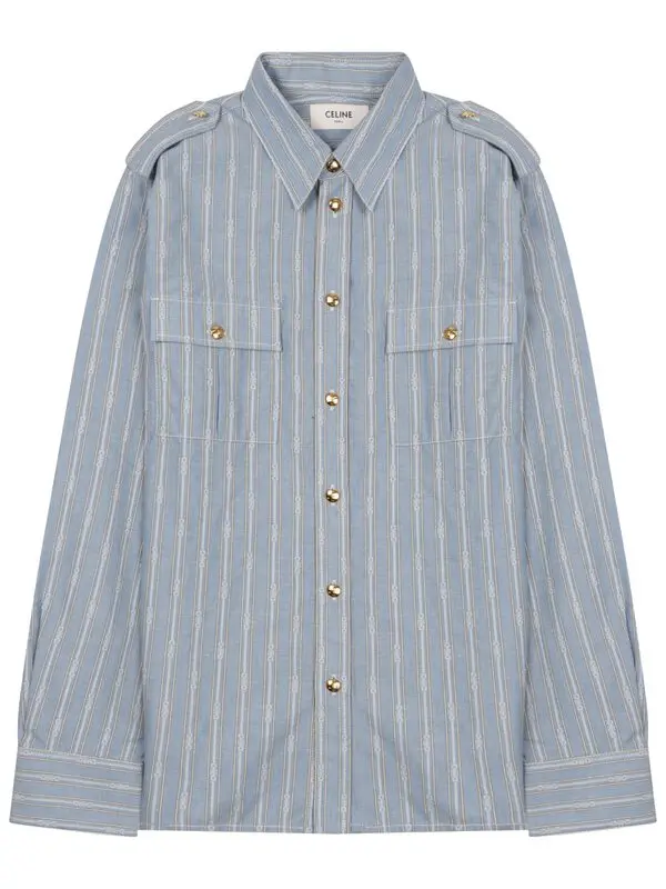 Celine Striped Cotton Shirt