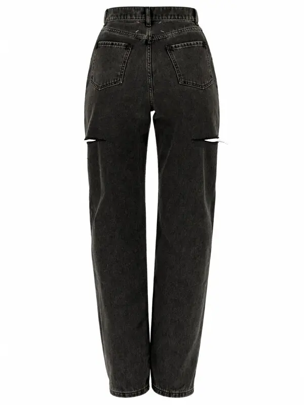 MAISON MARGIELA Cut Out Detail Trousers - Black