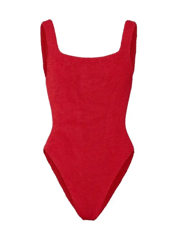 Hunza G Square Neck Swimsuit - Red