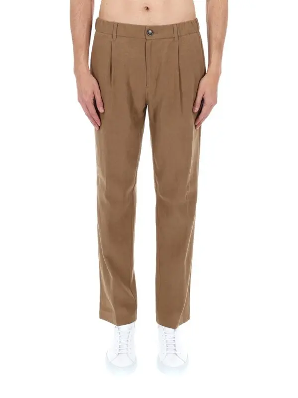 Herno Linen Blend Tailored Trousers